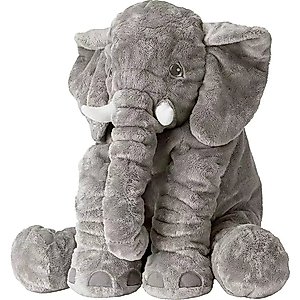 THISMY Large Stuffed Animal Elephant Stuffed Plush Toy for Boys and Girls 3+ Years Old,24 Inches/Grey