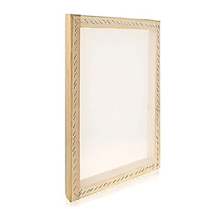 Caydo 3 Pieces 3 Size Wood Silk Screen Printing Frame with Mesh for Screen Printing, 10 x 14 Inch, 8.2 x 12.2 Inch, 6.7 x 10.6 Inch