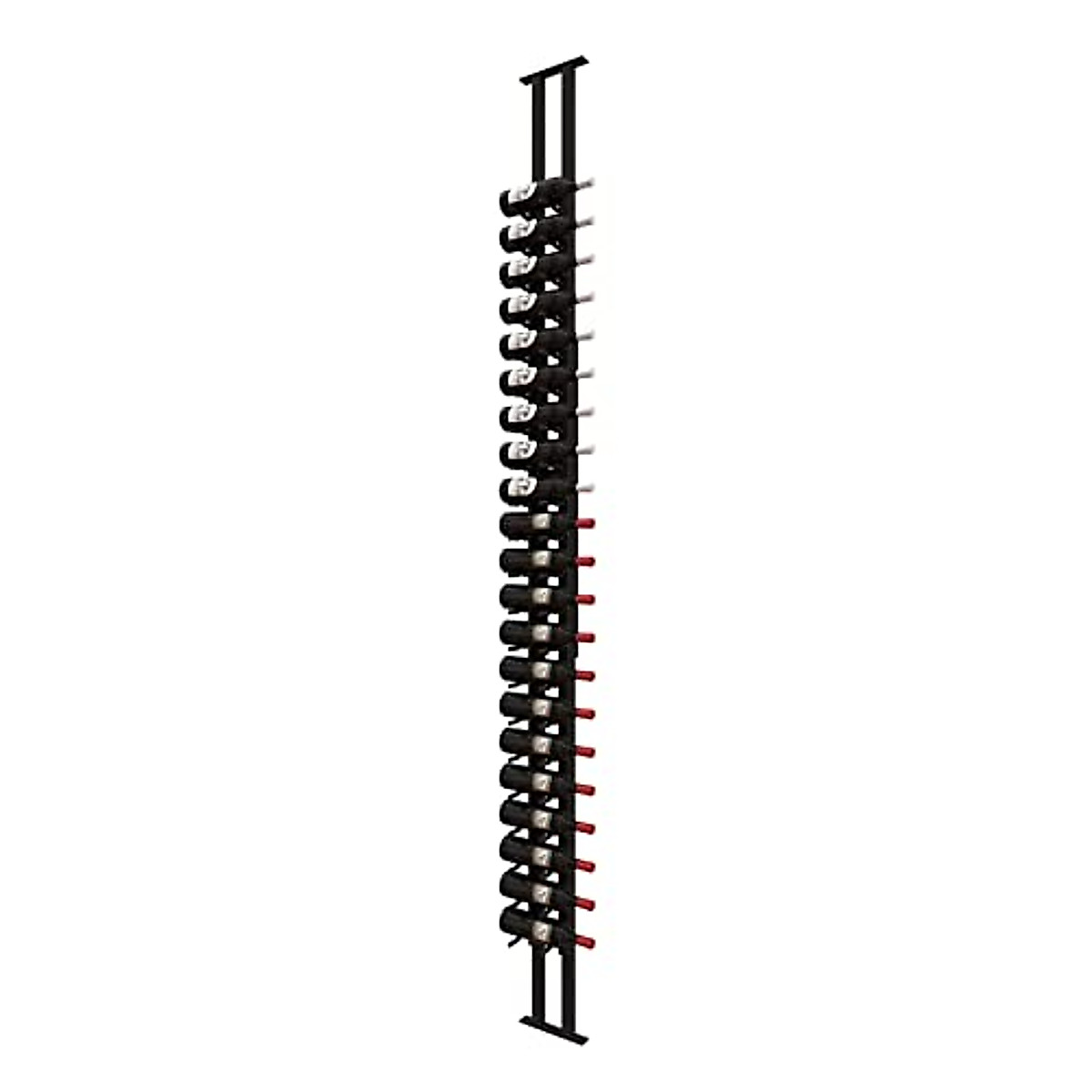 Ultra Wine Racks Floor-to-Ceiling Mount Display (1 Side, Single Deep, Black)