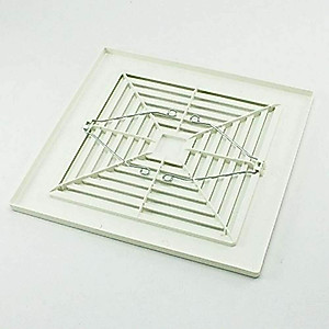 Replacement 97011723 Grille For Broan-Nutone Compatible Models 663, 670, 671, 675, 688, 689 Ventilation Fans - Plastic White Cover with Spring, Replaces OEM # S97011723, or 97011723, or BP46