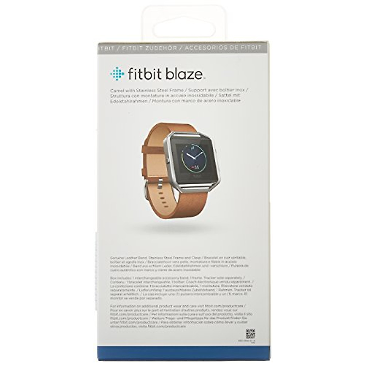 Fitbit Blaze Accessory Band, Leather, Camel, Large