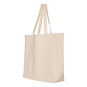 shop4ever Custom Personalized Teacher Teach Love Inspire Rainbow Jumbo Heavy Canvas Tote Reusable Shopping Bag 10 oz Natural 1 Pack