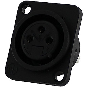 Neutrik NC3FPP Nylon 3-Pin F PNL MT "D" Series Blk