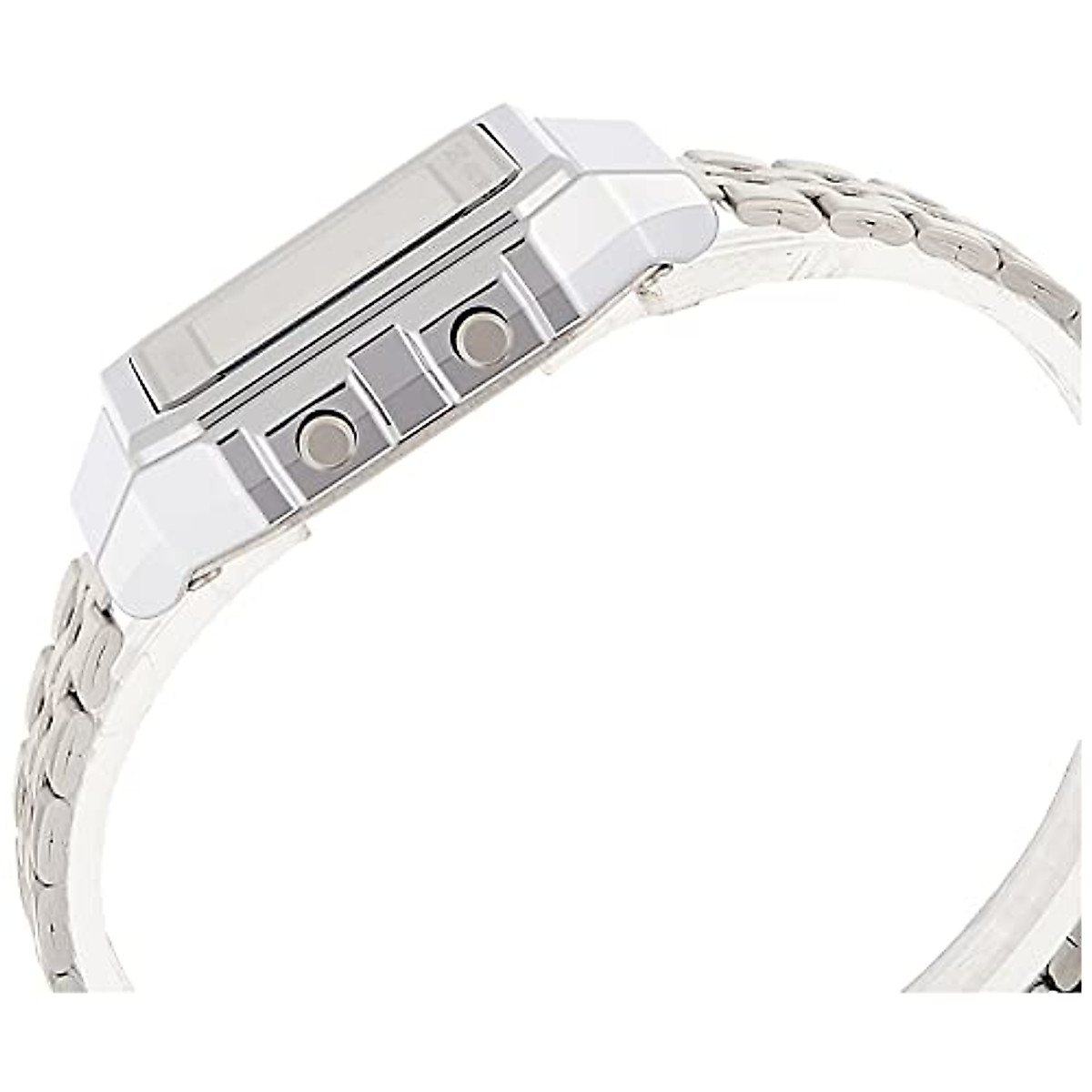 Casio - A500WA-7D - Vintage - Unisex Watch - Digital Quartz - LCD Dial - Grey Steel Strap, LCD/Grey, Bracelet, LCD/Grey, Bracelet