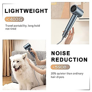 Hair Dryer, High-Speed Blow Dryer with 110000RPM Brushless Motor, Release 200 Million Negative-Ion for Professional Hair Care, Thermo-Control Compact Hairdryer for Salon/Travel