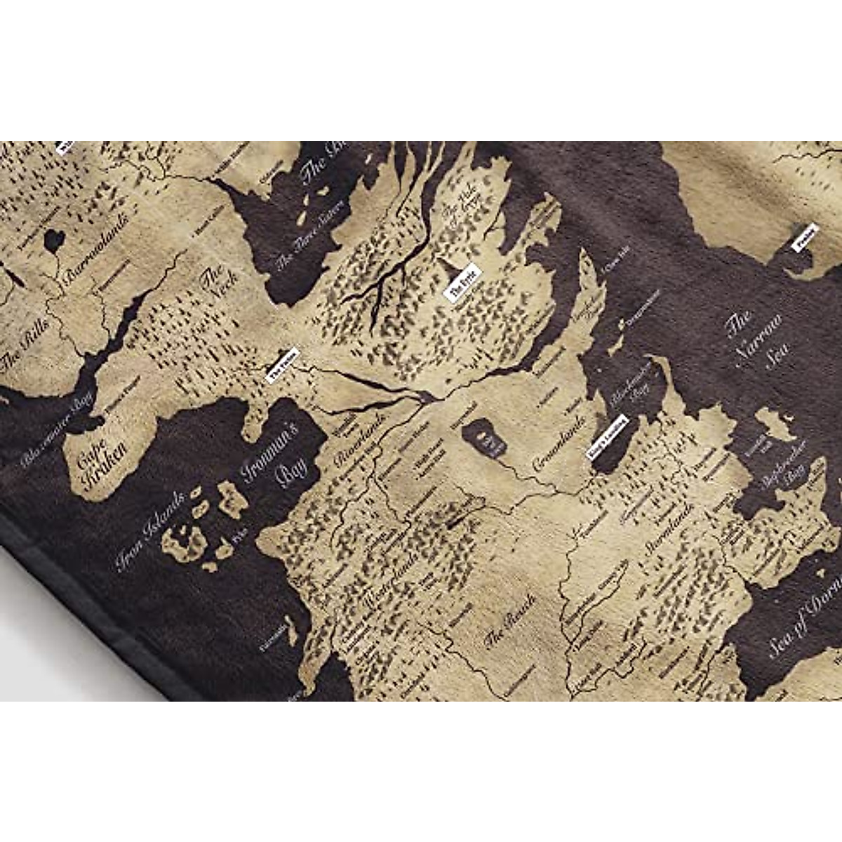 Game of Thrones Westeros Throw Blanket - Measures 46 x 60 inches - Fade Resistant Bedding Super Soft Fleece Bedding (Official Game of Throne Product)