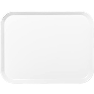 Carlisle FoodService Products 1814FG001 Fiberglass Glasteel Solid Rectangular Tray, 18" x 14", Bone White (Case of 12)