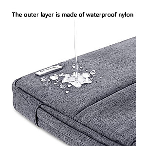 V Voova 13 13.3 14 Inch Laptop Sleeve Carrying Case Compatible with MacBook Air,MacBook Pro 14/M1,13.5" Surface Book 3/Laptop 4,HP Envy 13,Chromebook,Slim Computer Bag Cover with Handle,Grey