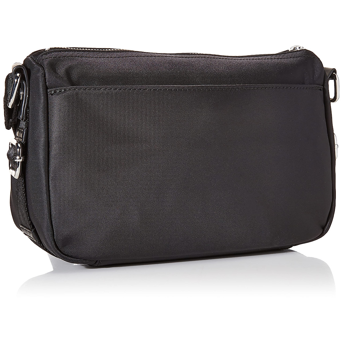 Calvin Klein Sussex Nylon Top Zip Crossbody, Black/Silver