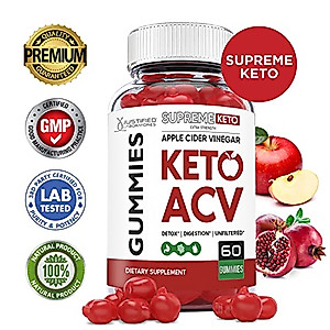 Justified Laboratories (3 Pack) Supreme Keto ACV Gummies 1000MG with Pomegranate Juice Beet Root B12 180 Gummys