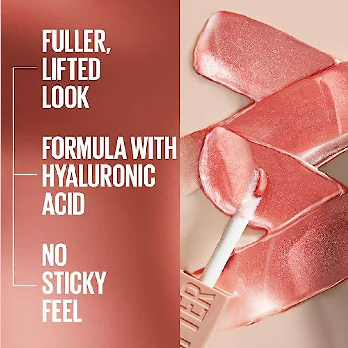 Maybelline Lifter Gloss, Hydrating Lip Gloss with Hyaluronic Acid, High Shine for Plumper Looking Lips, Brass, Pink Neutral, 0.18 Ounce