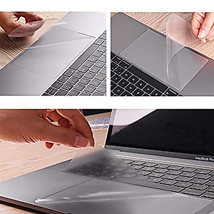 Se7enline Compatible with MacBook Pro Touch Pad Protector Track Pad Cover Unti-Scratch Unti-Water for Mac Pro 13" with/Without Touch bar 2016-2023 A1706/A1708/A1989/A2159 (2 Pack), Clear