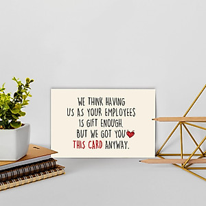 Huameigf Happy Boss Day Card for Boss Manager Mentor Supervisor, Funny Boss Day Gifts for Women Men, Lovely Birthday Card Gift from Employee, Gift for Boss