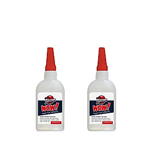 Kraken Bond Wow! Super Crazy Glue Clear - (2x3.5 oz) Strong Cyanoacrylate (CA) Glue for Plastic, Metal, Wood, PVC, Fast Curing Epoxy Adhesive | 2 Pack