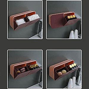 idio22Q Qtip Holder Wall Mount Cotton Swab Storage Box Bathroom Vanity Organizer Canister Storage Box Container Makeup Pads Dispenser for Cotton Swabs, Rounds, Balls, Sponges ( Grey )