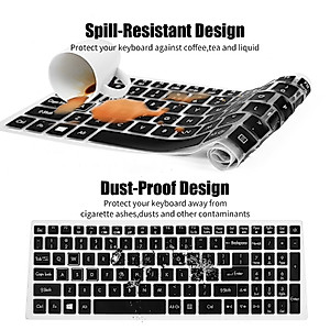 Keyboard Cover for Acer Predator Helios 300 15.6" 17.3" Gaming Laptop G3-571 G3-572 PH315-51 PH317-52 / Acer Nitro 5 AN515 /Acer Aspire VX5-591G VN7-793G(NOT Fit PH315-52 PH517-51 PH517-61), Black