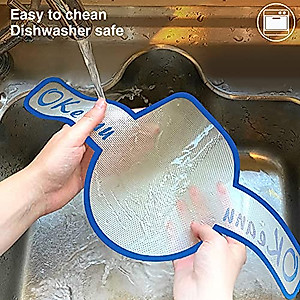 Silicone Baking Mat for Dutch Oven Bread Baking - Long Handles Sling Baking Mat Gentler Safer & Easier to Transfer for Dough, Bread Baking Supplies Eco-Friendly Alternative for Parchment Paper