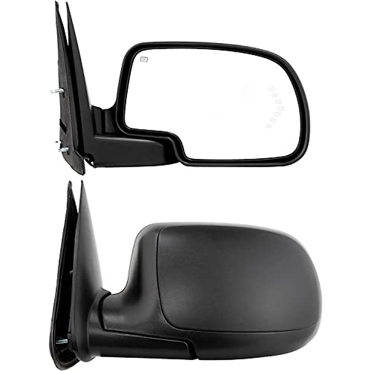 MOTOOS Towing Mirrors Replacement for 2007-2014 Chevrolet Silverado GMC Sierra 1500 2007-2012 Cadillac Escalade Chevrolet Tahoe with Turn Signal Power Heated Mirrors Pair