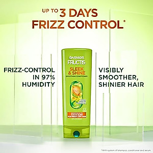 Garnier Fructis Sleek & Shine Conditioner, Frizzy, Dry, Unmanageable Hair, 21 fl. oz.(Packaging May Vary)