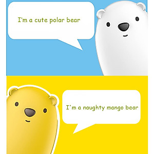 lvoku Mini Fruit Vegetable Ceramic Knife,Little Portable Folding Knives,Fruit Paring Tool,Thanksgiving Day,Christmas Gift,Unique Cute Yellow Bear Gift Ideas for Man Women Mom