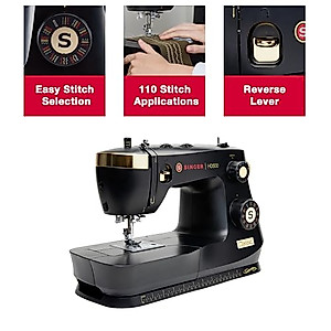 SINGER Heavy Duty 500 Classic Sewing Machine with Accessory Kit | Strong Motor with Enhanced Piercing Power, 23 Built-In Stitches, Full Metal frame, 1-step Buttonhole & LED Light
