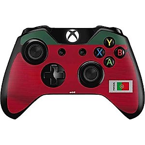 Skinit Decal Gaming Skin Compatible with Xbox One Controller - Originally Designed Portugal Soccer Flag Design
