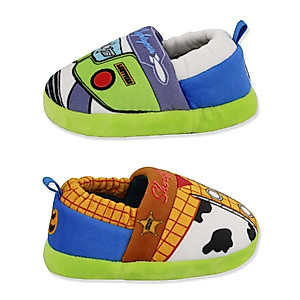 Disney Toy Story Sheriff Woody Buzz Lightyear Little Boys Aline Slippers (Multicolor, 11-12 M US Little Kid)