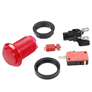 EG STARTS 10x New 12V LED lit Arcade Push Buttons with Micro Switch for Jamma Mame Games Parts Multicade Choice of 5 Colour