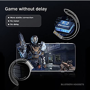 ESSONIO Bluetooth Headset Open Ear Headphones ENC Noise Reduction Headset Headset for Running Exercise Headset earplugs for Mobile Phones IPX5 Waterproof Band Microphone for Sports