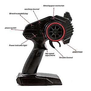 Géneric 1/24 Remote Control Crawler Car, RC Off-Road Truck 2.4GHz 4 Wheel Drive Climbing Car Crawler car RTR Version (Black)