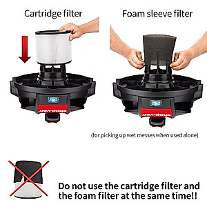 90304 Replacement HEPA Cartridge Filters with Lid, Compatible with Shop-Vac Shop Vac 90304, 90350, 90333, 903-04-00, 9030400, 90585 5 Gallon and Above Wet Dry Vacuum Cleaners, 2 Pack