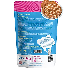 Chicken Chips Chicken Waffle Dog Treat Training Treats Lean Treats Dog Dehydrated Dog Treats for Small Medium Large Dog Puppy Chicken Treats for Dogs (3.5 OZ, Crunchy Chicken Chips)