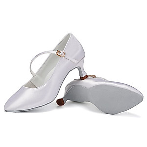 HIPPOSEUS Women's Ballroom Latin Dance Shoes Closed toe Suede sole 7B(M) US