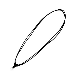 poppip 5 Pieces Handmade Craft Vintage Black Cord Rope Adjustable Necklaces With Metal Ring For Hanging Boho Pendants Balck Cord necklace For Men Women Size 18-30 Inches Thick 2 MM.