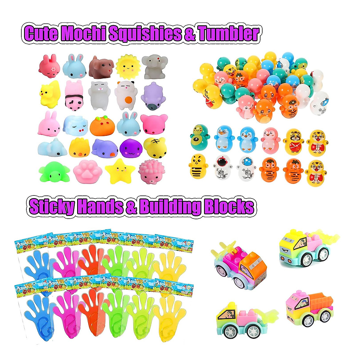 Premium Party Favors Include Fast Push Game for Kids 4-10,100 PCS Birthday Party Toys,Goodie Bag Stuffers,Treasure Box Toys for Classroom Prizes,Carnival Prizes,Pinata Filler,Treasure Chest Bulk Toys