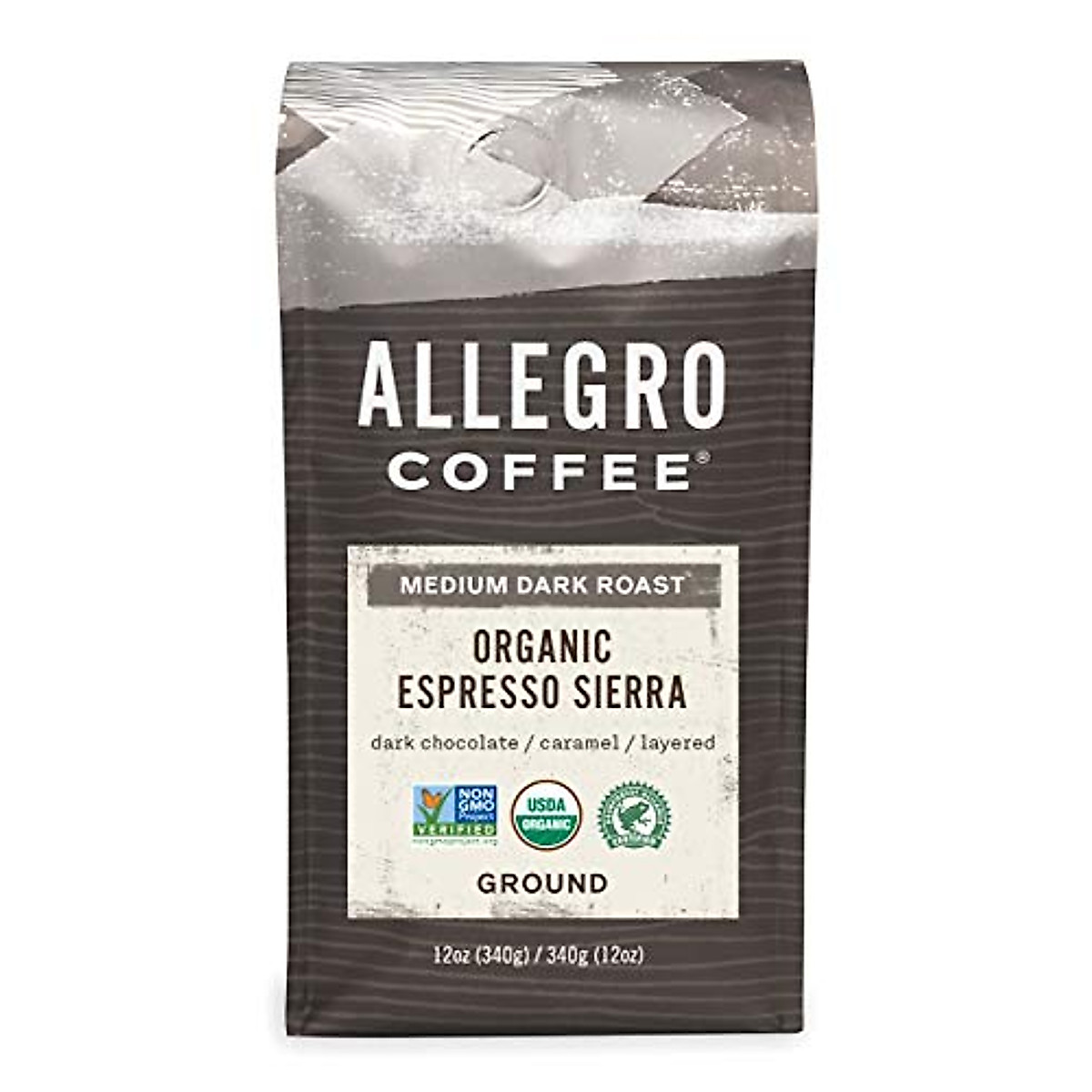 Allegro Coffee Organic Espresso Sierra Ground Coffee, 12 oz