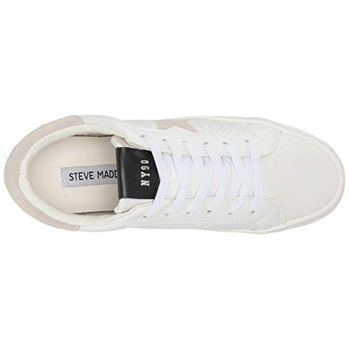 Steve Madden Women's Starling Sneaker, White Multi, 7