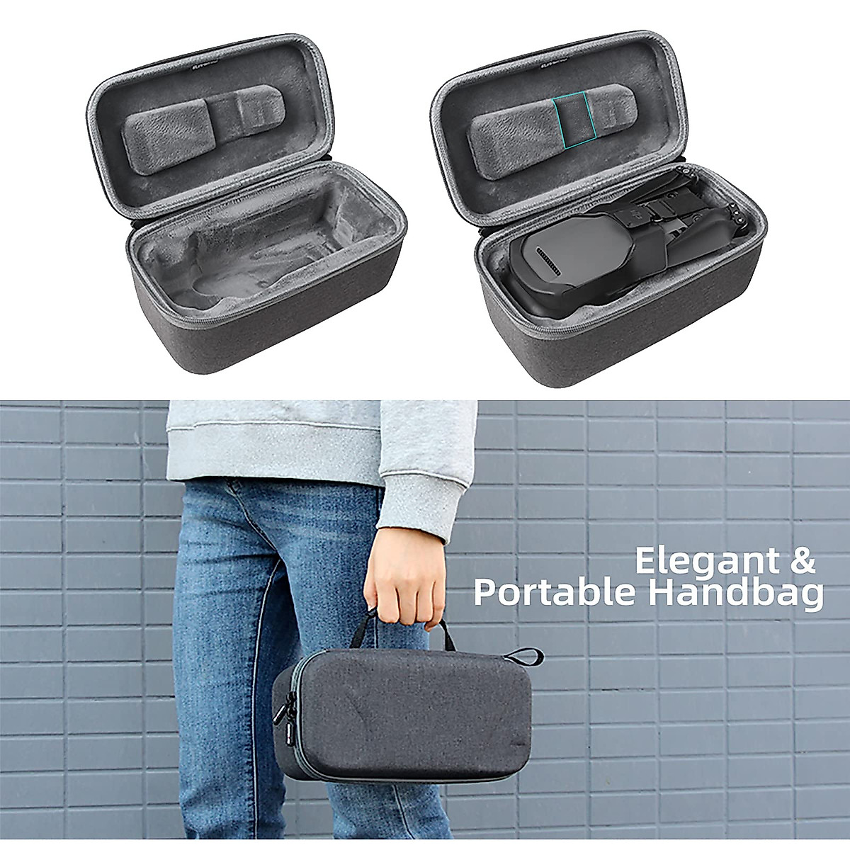 O'woda Mavic 3 Classic Carrying Case, Drone Body Storage Bag + Remote Controller Waterproof Case for DJI Mavic 3 / Mavic 3 Cine/Mavic 3 Classic Accessories, with 2 Pcs Carabiners