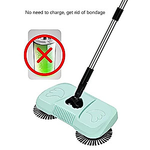 ZZKHGo 3 in 1 Sweeper Mop Vacuum Cleaner Hand Push Floor Cleaner - Hand Push Sweeper Household Lazy Suction Sweeper Cleaning Machine Floor Stall, Carpet Sweeper Cleaner for Home Office