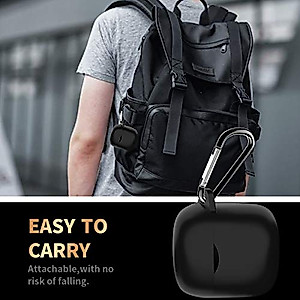 Case for JBL Tune 225/220TWS, WQNIDE Silicone Case Cover Skin, [with Carabiner] Scratch Proof&Shockproof for JBL Tune 225TWS True Wireless Earbud Headphones (Black)