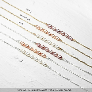 Freshwater Pearl Anklet,Sterling Silver 14K Silver Filled Boho Pearl Dainty Handmade Beaded Cute Tiny Charm Beach Ankle Bracelet Foot Chain Anklet for Women