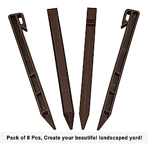 10 Inch Christmas Inflatable Plastic Stakes, 8 PCS Landscape Edging Stakes Anchoring Spikes Ground Tent Stakes for Christmas Holiday Inflatables Garden Decorations