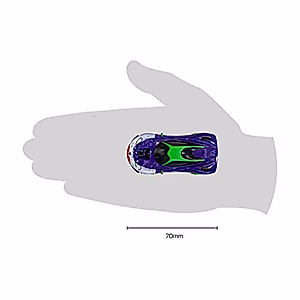 Scalextric Micro Scalextric Justice League Batman vs Joker Battery Powered 1:64 Slot Car Race Track Set G1155T ,Black