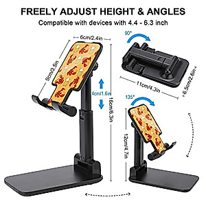 Beer and Crawfish Cell Phone Stand Foldable Adjustable Cellphone Holder Desktop Dock Compatible with iPhone Switch Tablets (4-13")