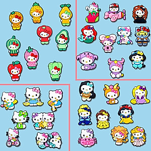 Zanerolan 35 PCS Cartoon Shoe Decoration Charms for Clog, Cartoon Charms Accessories