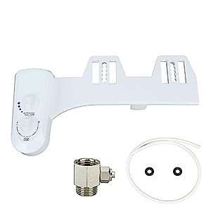 Bidet Attachment Self Dual Nozzle Adjustable Water Pressure Cold Water Toilet Bidet for Feminine Wash (1/2)