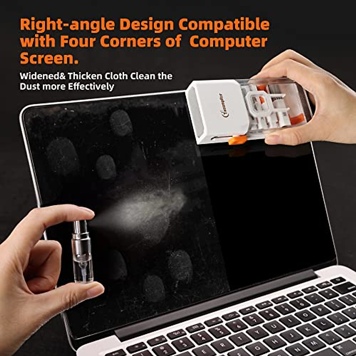 Laptop Screen Keyboard Cleaner Kit, Electronics Cleaning Tool for MacBook iPad iPhone Pro, Brush Tool for Tablet, Computer, PC Monitor,TV Camera Lens with 2ml Mist Spray New Compact with Patent