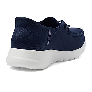 Skechers Women's Hands Free Slip-Ins Go Walk Joy Moc Toe Casual Shoe Sneaker, Navy/Lavender, 7