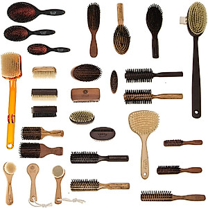 Since 1869 Hand Made in Germany - Sustainable Exfoliating Face Brush, Scrub Cleansing Brush, Exfoliates Skin to Help Reduce Flaking, Fine Lines, Supports Glowing Complexion (Medium Horse Hair Bristle)