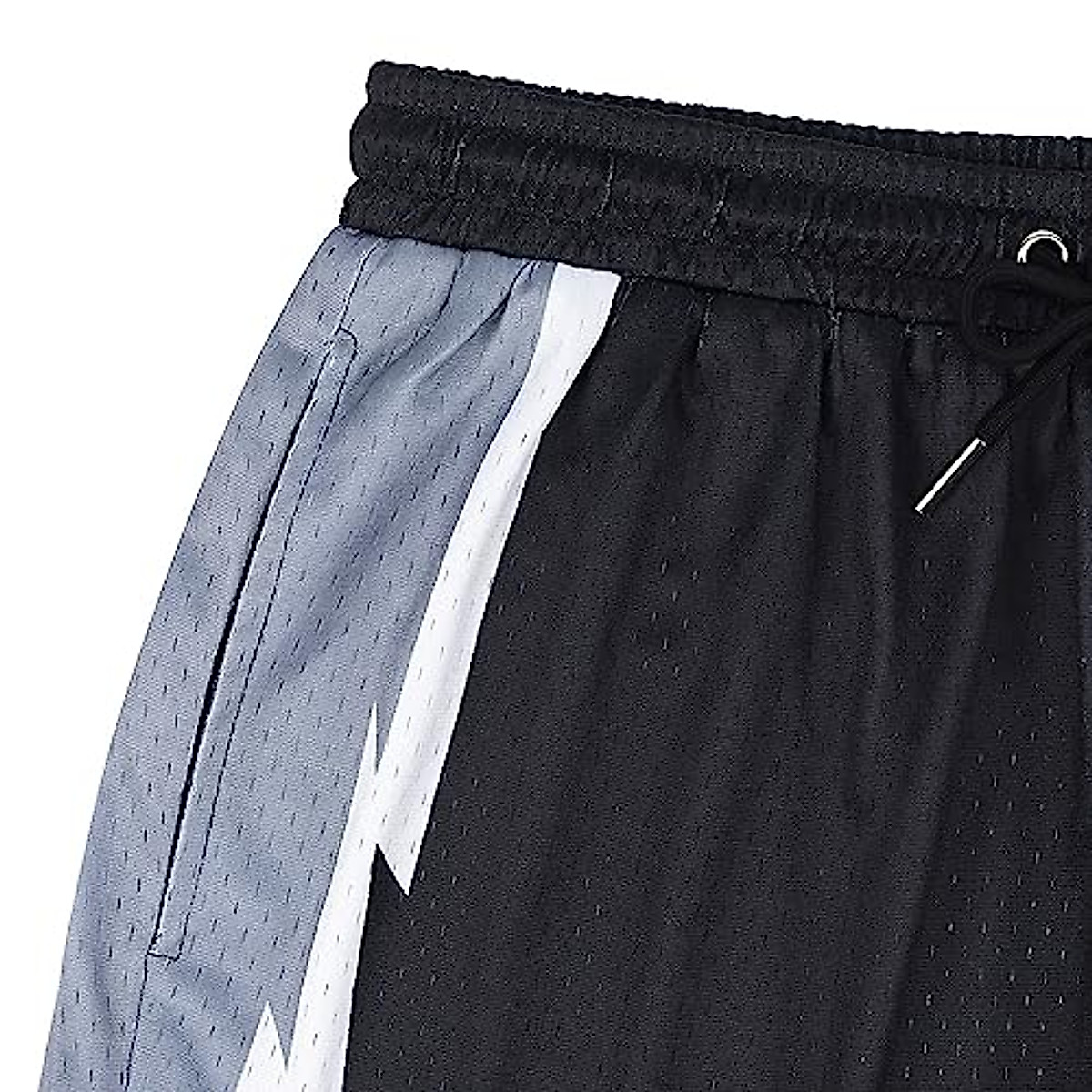 SEC.119 Grateful Dead Steal Your Face Mesh Shorts | Black & White Officially Licensed Apparel | Large